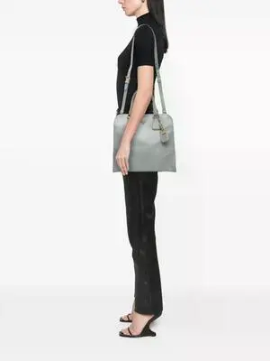 Prada Saffiano Lux Shopping Tote Satchel - Blue