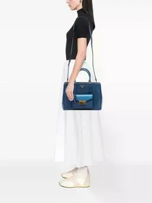 Prada Saffiano Lux Galleria Double Zip Satchel