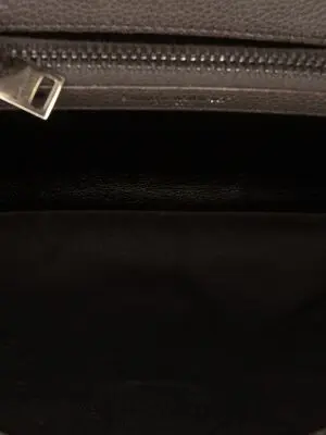 Saint Laurent 2016 Medium Chevron Sheepskin Monogram College Satchel - Grey