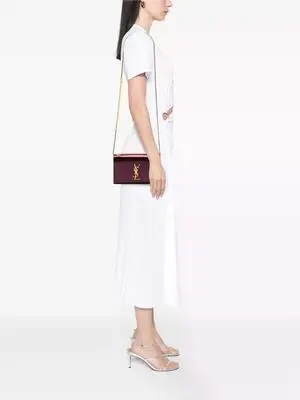 Saint Laurent 2018 Small Glitter Patent Monogram Kate Crossbody Bag