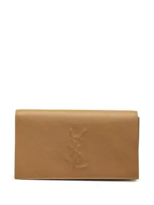 Saint Laurent 2016 Large Monogram Belle De Jour Clutch - Brown