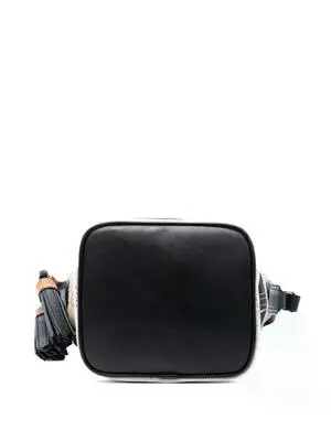 Burberry Mini Mega Check Ashby Tassel Bucket Bag