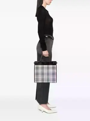 Burberry House Check Canvas Tote Bag - Brown