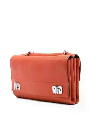 Prada Soft Calf Double Turnlock Crossbody Bag