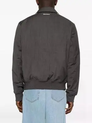WALES BONNER Stripe-detail Bomber Jacket - Grey