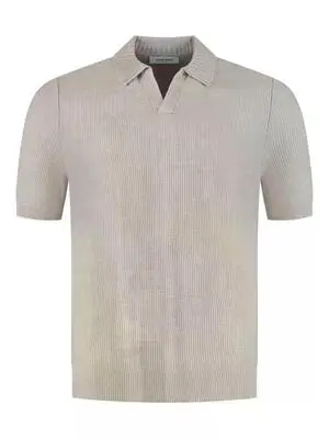 GRAN SASSO Ribbed Polo Shirt - Neutrals