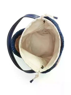 Polo Ralph Lauren Striped Raffia Bucket Bag