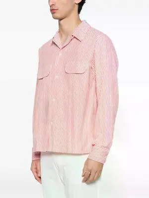 FURSAC Striped Long-sleeve Shirt - Orange