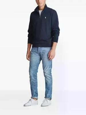 Polo Ralph Lauren Embroidered Quarter-zip Sweatshirt - Blue
