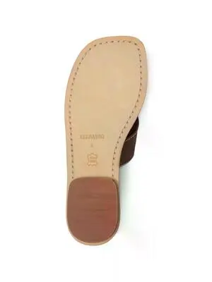 Bernardo Agora Topstitching Sandals - Brown