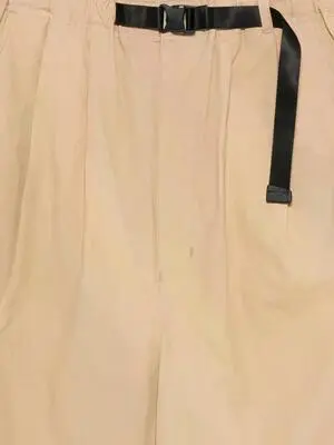 Comme Des Garçons Pleated Belted Trousers - Neutrals