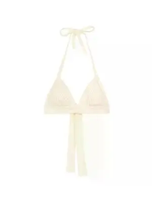 Eric Bompard Crochet V-neck Bikini Top