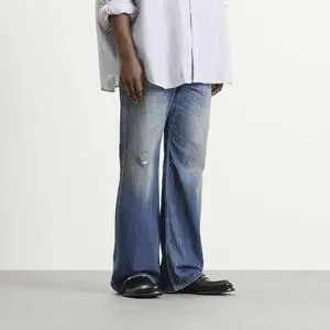 Acne Studios 2021 Trafalgar Wide Leg Jeans - Mid Blue