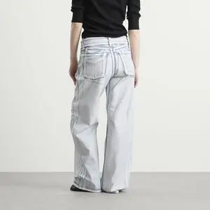Acne Studios Page Blue Shadow Belted Jeans - Blue/white