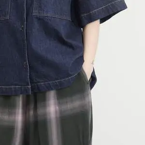Needles H.d. Rayon Plaid Wide Leg Trousers