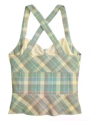 Ralph Lauren Plaid Buttoned Top - Green