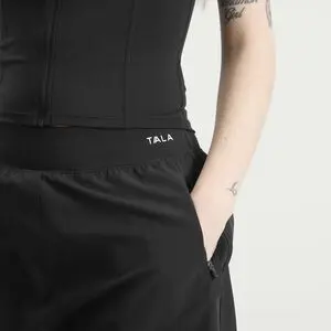 TALA Sleeveless Zip Through Running Top - Black