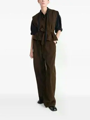LEMAIRE Belted Vest - Brown