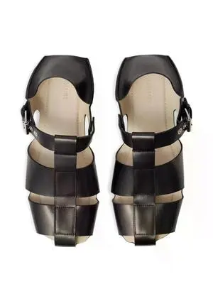 LEMAIRE Fisherman Slip-on Leather Sandals With Buckle Fastening