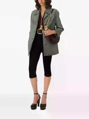 Chloé Buttoned Leather Coat