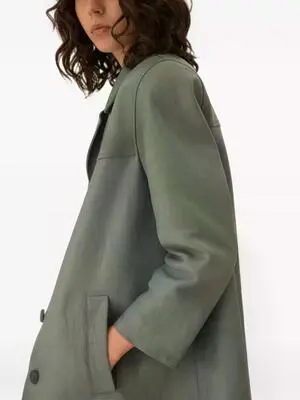 Chloé Buttoned Leather Coat