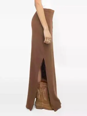Zadig&Voltaire Lace-up Side Slit Skirt - Brown