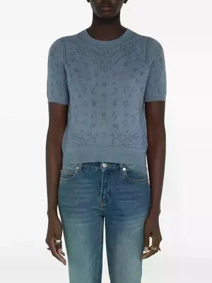 Zadig&Voltaire Cut-out Pattern Crew Neck Sweatshirt