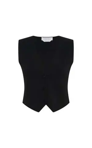 Gabriela Hearst Enso Knit Vest - Black