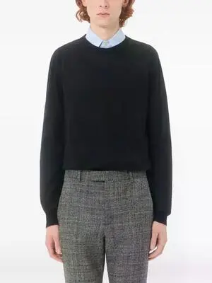 Valentino Garavani Wool Jumper With Vlogo Embroidery - Black