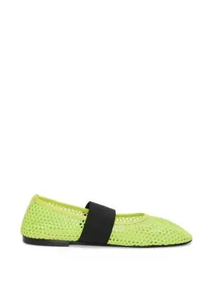 MSGM Round-toe Strap Ballet Flats - Green