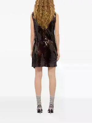 MSGM Sequin Mini Dress - Brown