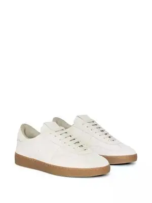 MSGM Logo Detail Suede Sneakers - Neutrals