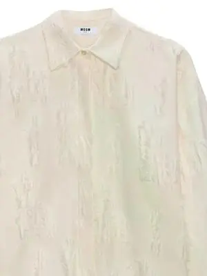 MSGM Textured Long-sleeve Shirt