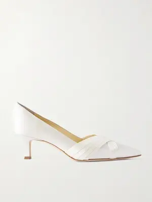 Manolo Blahnik Vieralo 50 Satin Pumps