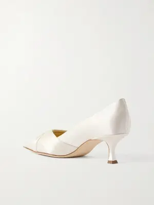 Manolo Blahnik Vieralo 50 Satin Pumps