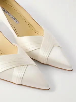 Manolo Blahnik Vieralo 50 Satin Pumps