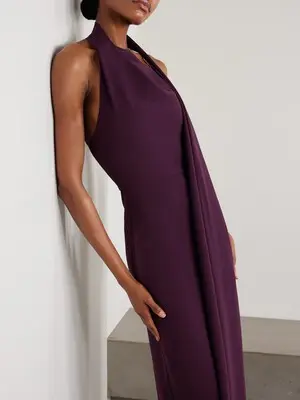 Solace London Demi One-shoulder Crepe Gown - Purple