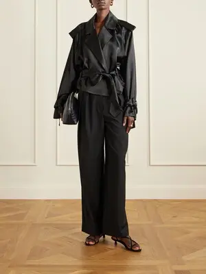 THE FRANKIE SHOP Simona Belted Jacket - Black
