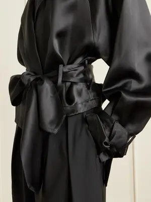 THE FRANKIE SHOP Simona Belted Jacket - Black