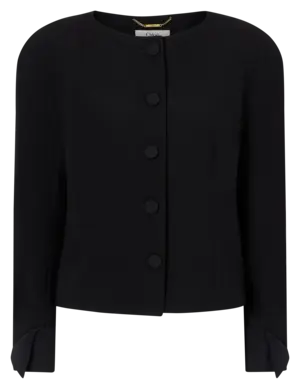 Chloé Wool-crepe Jacket - Black