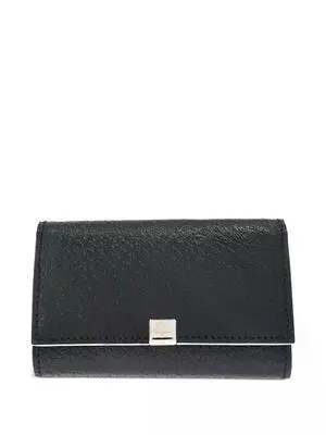 FERRAGAMO 1990-2000s Textured Leather Key Case - Black