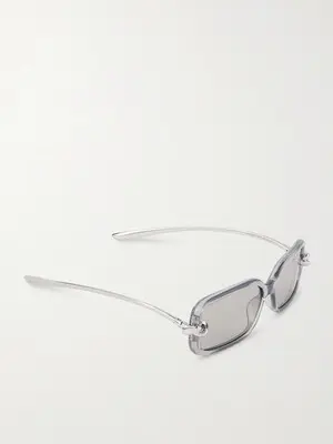 Bottega Veneta Knot Rectangular-frame Sunglasses - Neutrals