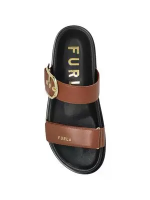 Furla Solea Buckled-strap Flat Sandals - Brown