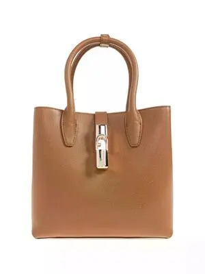 Furla Goccia Small Tote Bag With Lock - Brown