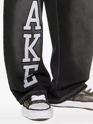 AWAKE NY Letter Appliqué Trousers - Black