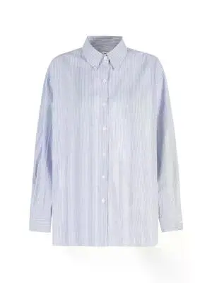 LA PISCINE Button-up Striped Shirt