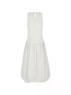 LA PISCINE Sleeveless Gathered Dress