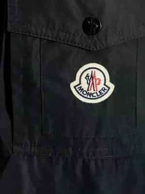 Moncler Jacket With Zip And Chest Pocket - Black