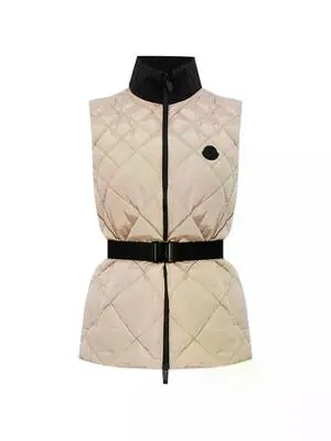 Moncler Quilted Belted Gilet - Neutrals