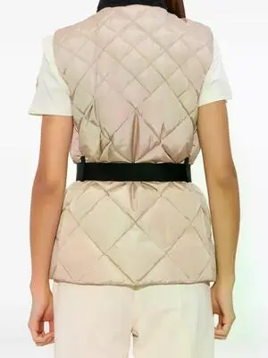 Moncler Quilted Belted Gilet - Neutrals